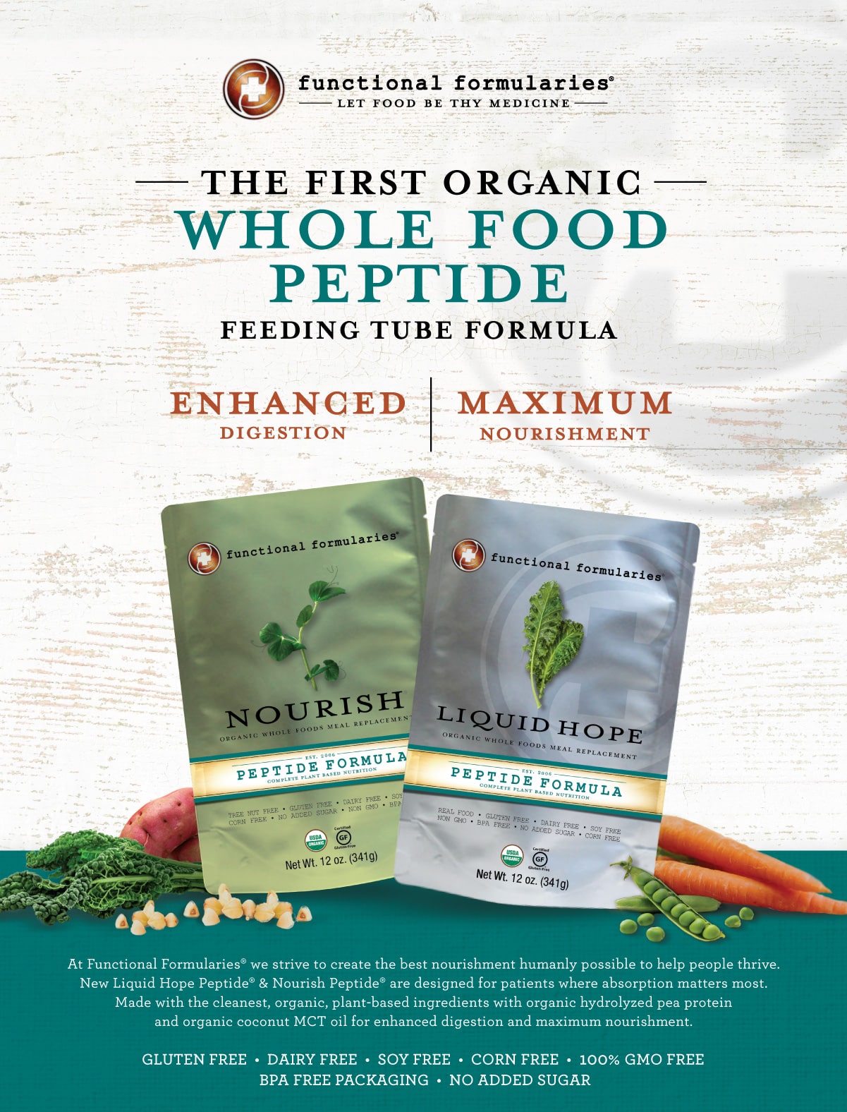 Liquid Hope Peptide - Wholefood Feeding Tube Formula - Functional ...