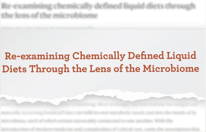 Re-examining chemically defined liquid diets through the lens of the ...