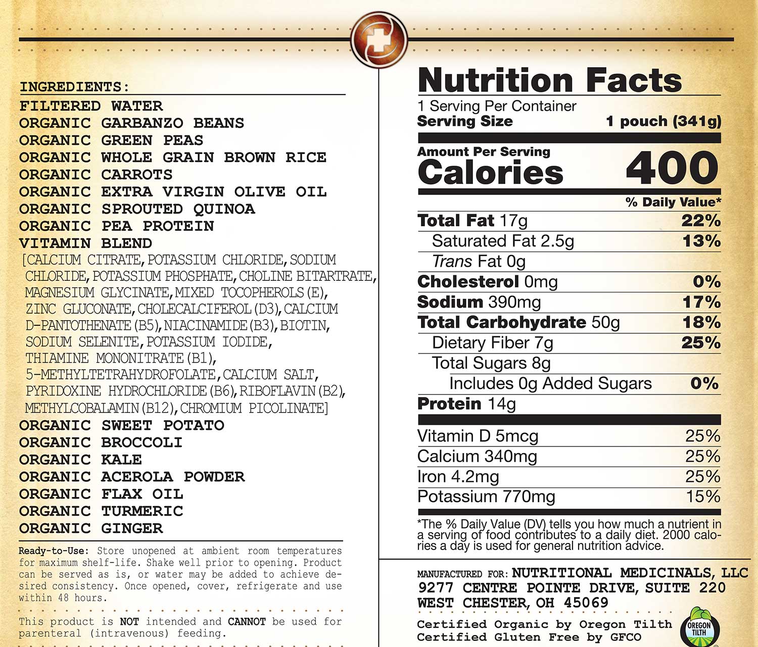 Nourish - Organic Feeding Tube Formula for Kids - Functional Formularies